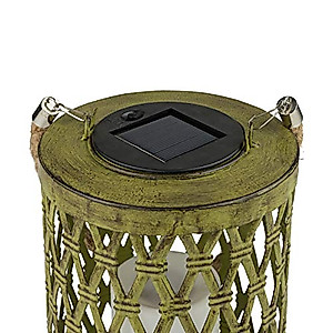 Alpine Corporation QLP1350SLR-HH-TM Alpine Metal Solar Lantern, Gray