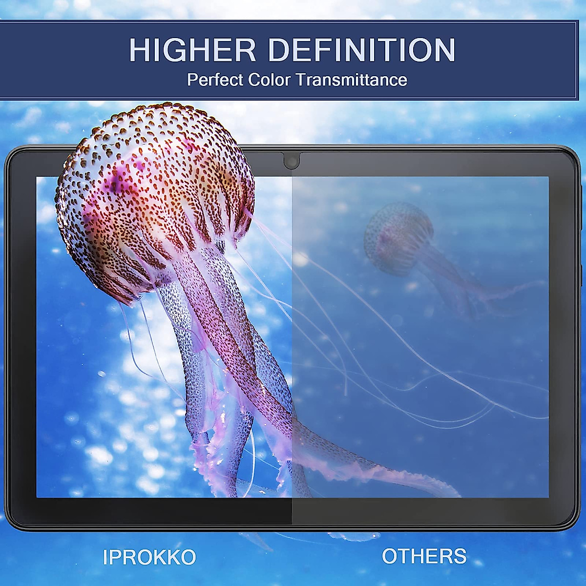 IPROKKO [2 Pack Anti-Blue Light Screen Protector for Amazon Fire HD 10 Tablet (13th/11th Generation, 2023/2021, 10.1 Inch Tablet) Fire HD 10 Plus/Fire HD 10 Kids/Kids Pro Anti Glare Screen Film (Fire HD 10)