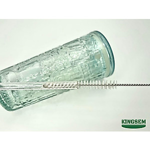 KINGSEM 20PCS Straw cleaner brush kit, straw brush of 8mm-10.6 inch for water bottle sippy cup with straw, glass straw,piper cleaning, tubes cleaning like filter and sink drain hair remover