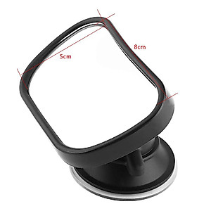KIMISS Car sideRear View Mirror 360 Adjustable Car Rear Baby Mirror Seat Rear View Safety Mirror With Suction Cup Clip Black