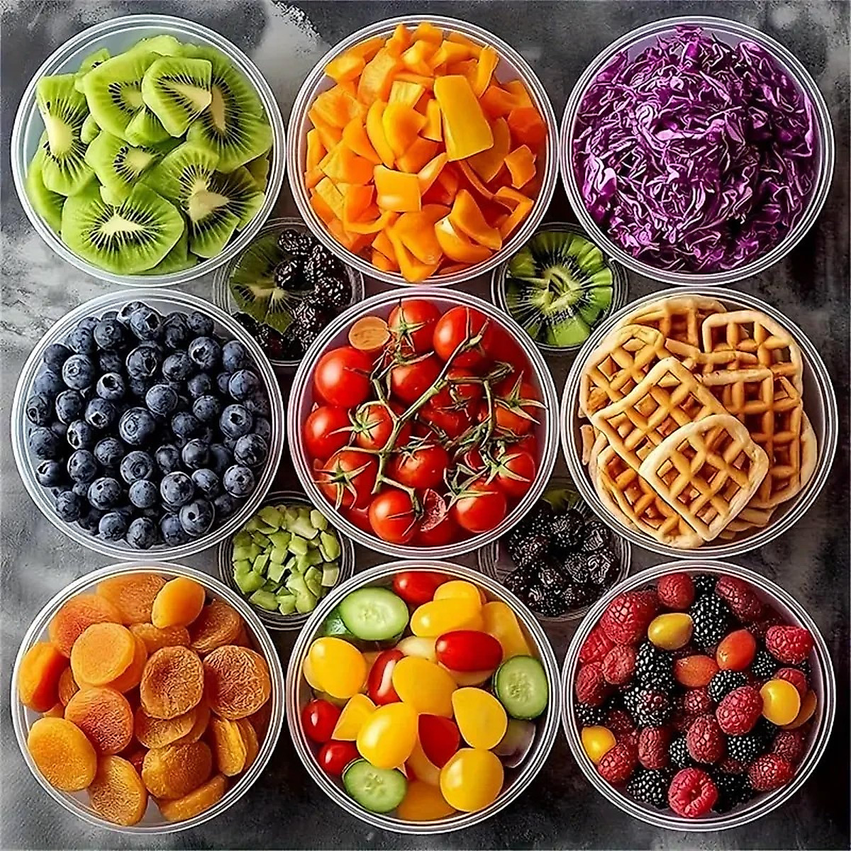 STARANDBEE [10Pack] 24oz, Food Storage Containers with Lids, Plastic Deli Containers, Meal Prep Containers, Microwave and Freezer Safe, Stackable, Leakproof, BPA Free, Clear