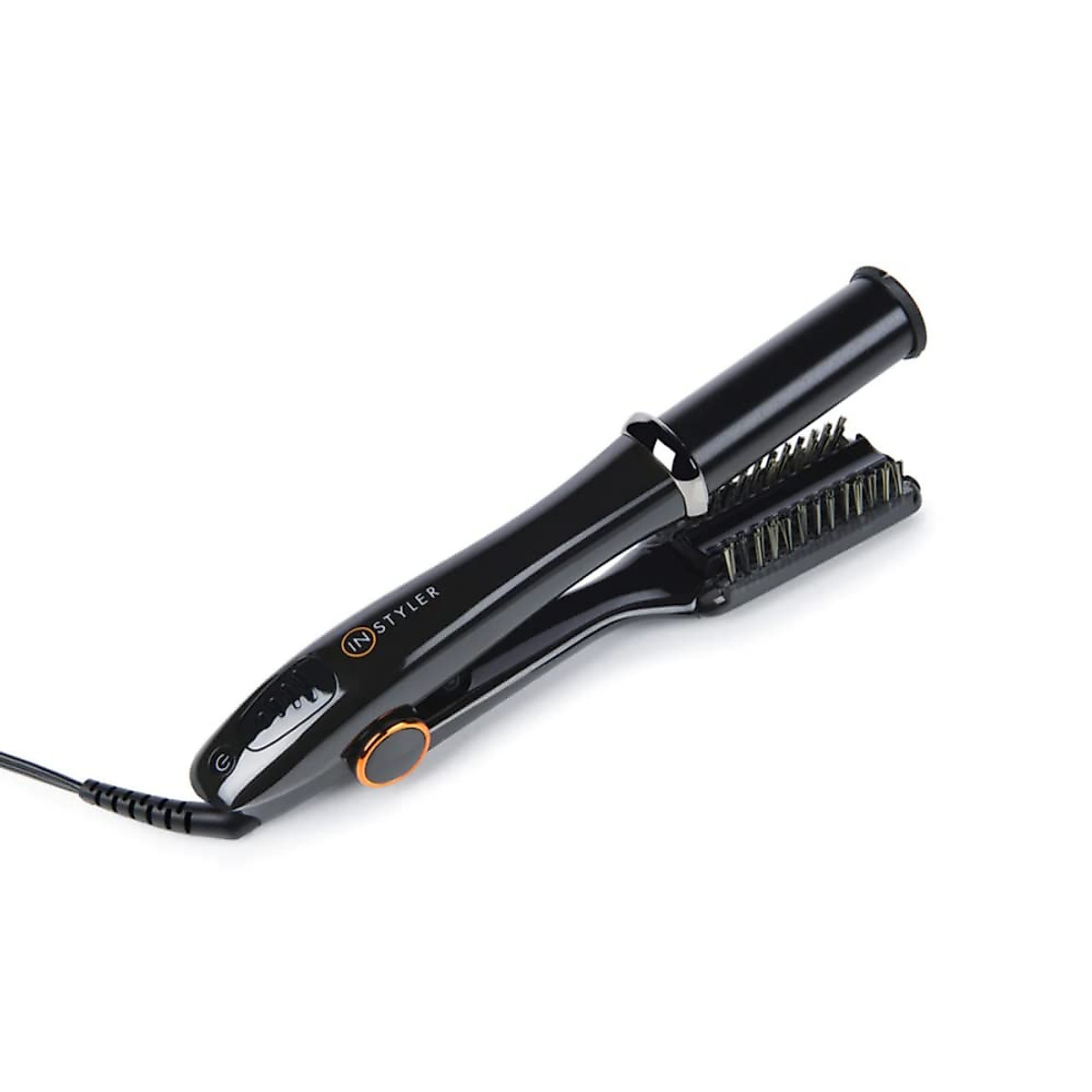 InStyler Max 1.25" Black 2-Way Rotating Iron with Sectioning Comb - Heated Tourmaline Ceramic Barrel Straightens Without Creasing for Blowout Styling & Increased Hair Volume - For All Hair Types