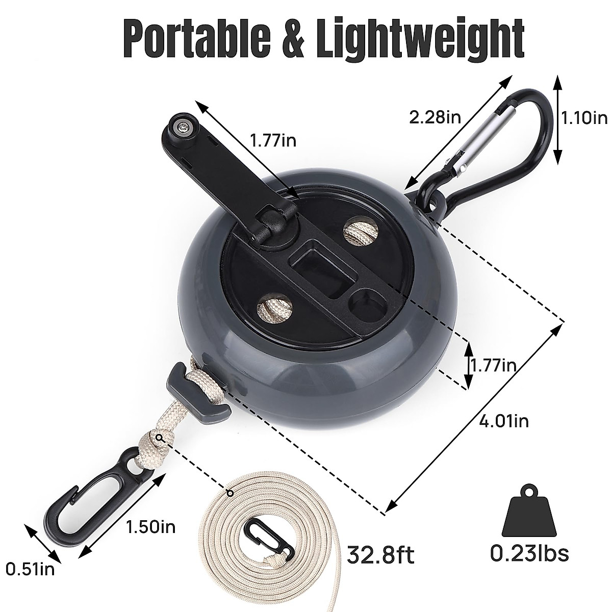 33FT Retractable Clothesline, Portable Travel Clothes Line, Adjustable Camping Drying Line with 20 Clothespins & 10 Stoppers & 4 Hanger Clips, Lightweight Laundry Line for Indooor Outdoor Travel Hotel