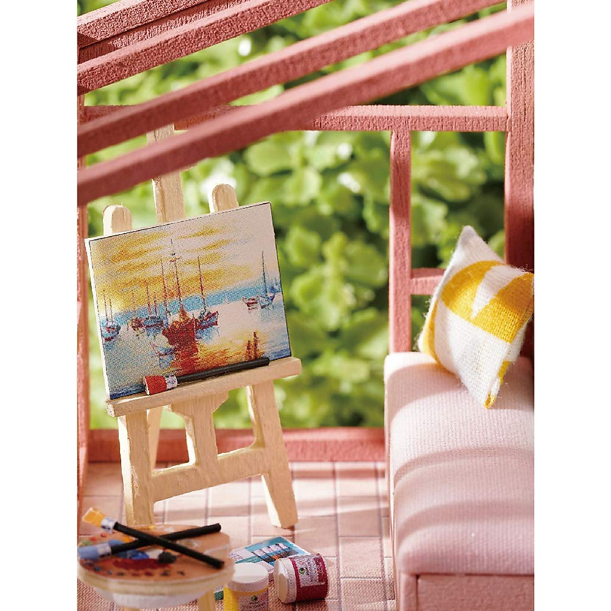 Flever Wooden DIY Dollhouse Kit, 1:32 Scale Miniature with Furniture, Dust Proof Cover, Creative Craft Gift with The Nordic Apartmen for Lovers and Friends (Warm The Heart of Life)