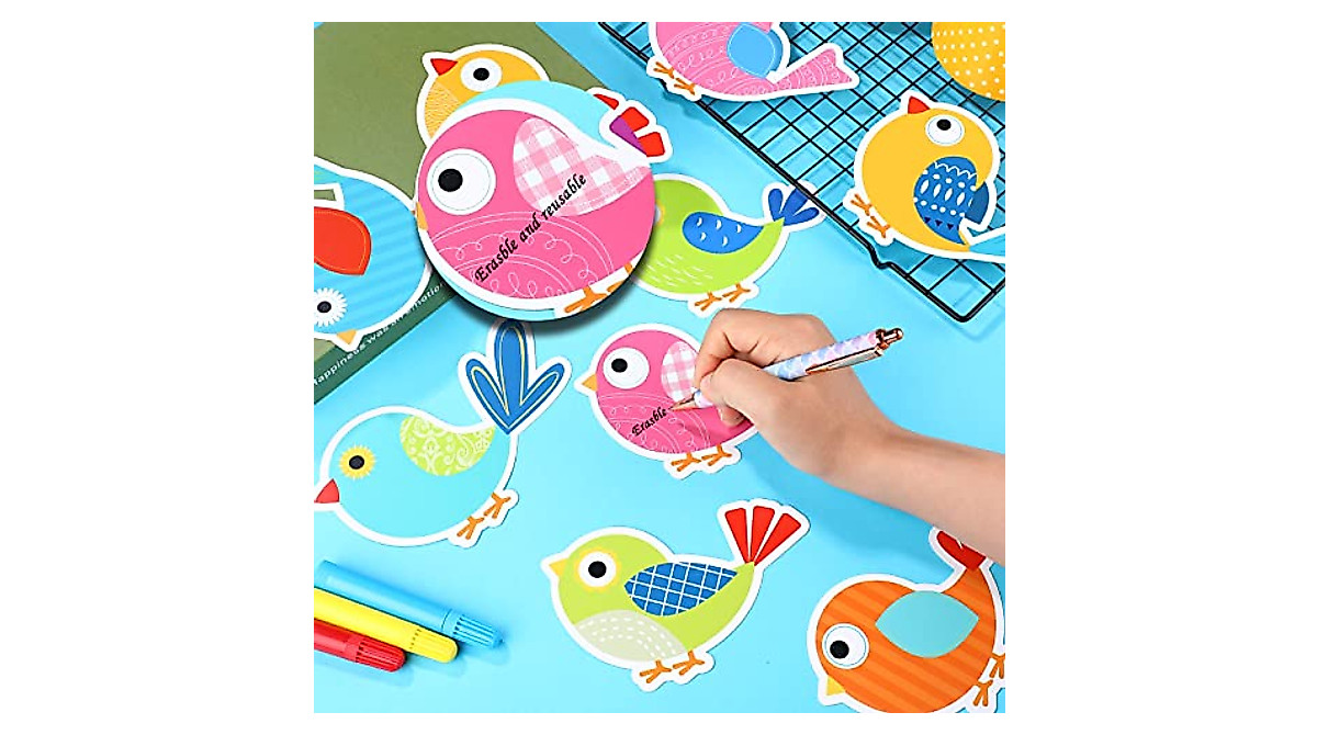 Colorful 45-Piece Boho Birds Cutouts for Decor