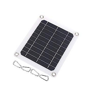 Arduino Compatible SCM & DIY Kits Smart Robot & Solar Panel - 5W 5V 220187mm Monocrystalline Silicon Semi-flexible Solar Panel with Mountaineering Buckle