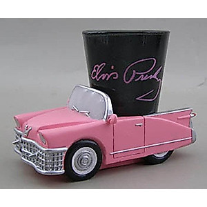 Midsouth Products Elvis Presley Signature Shot Glass with Pink Cadillac Base