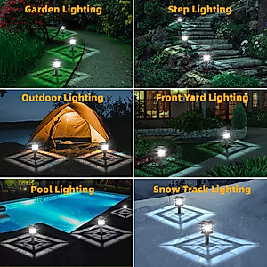 Beassla Solar Garden Outdoor Lights 12 Pack, 12 Hrs Long-Lasting Waterproof Pathway Lights Solar Powered Auto On/Off, Decorative for Landscape Walkway Driveway Patio Yard & Lawn