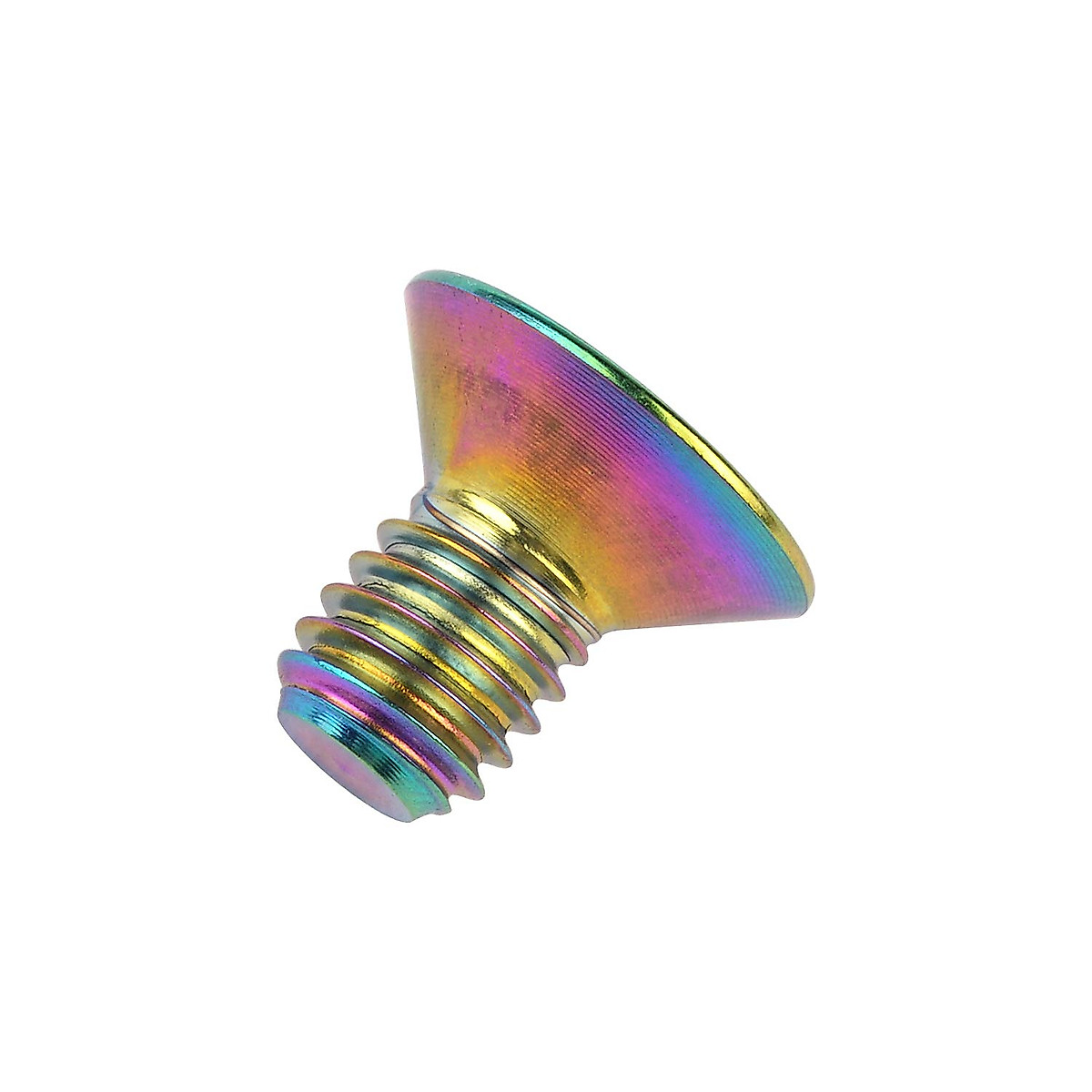 Wanyifa Titanium Ti M6x10 15 20 25 30 35 40 45mm Countersunk Flat Head Hex Socket Cap Screw Bolt pack of 4 (M6x10mm, Rainbow)