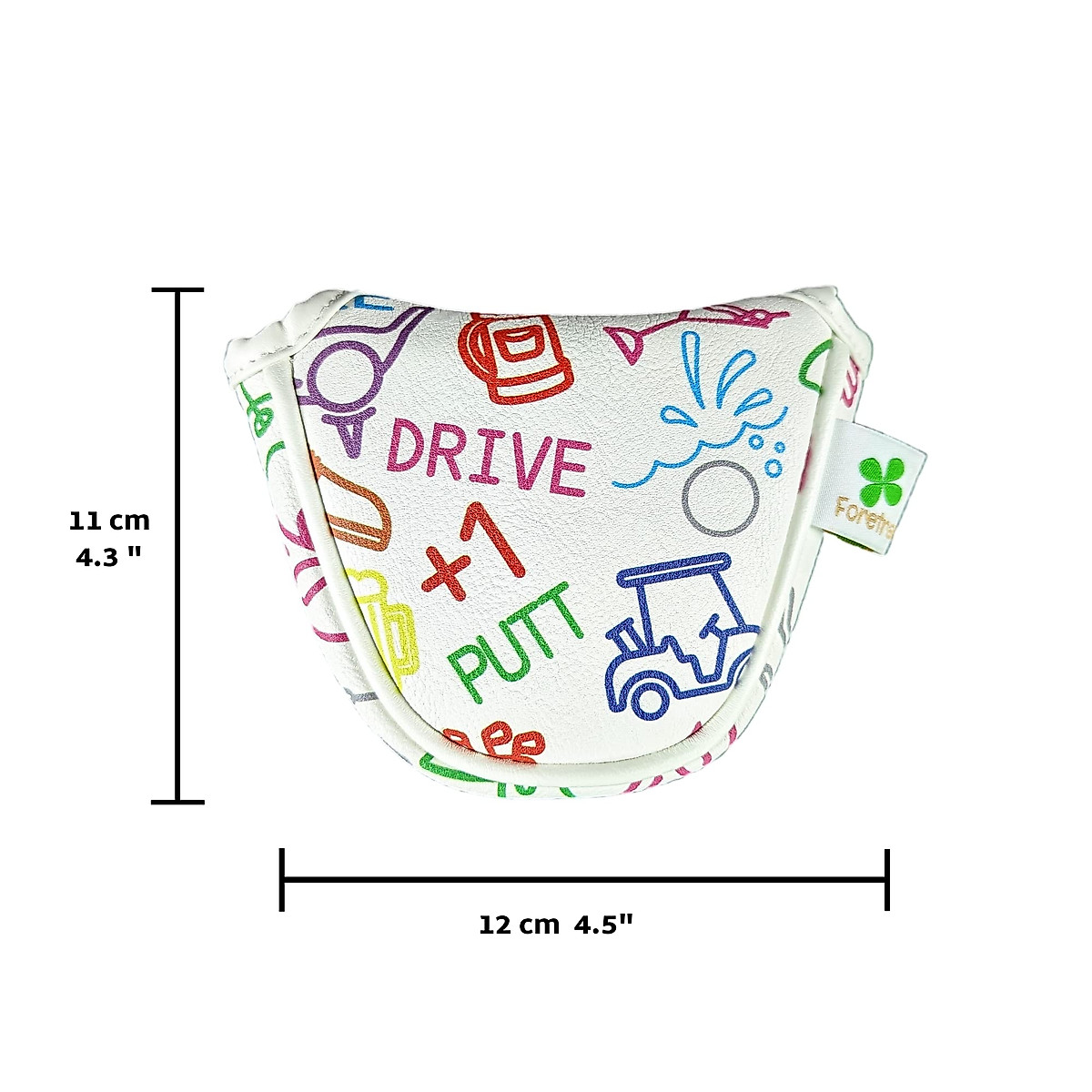 Foretra - Limited Edition Golf Icons Pattern Putter Headcover Quality PU Leather Magnetic Closure for Mallet Style Putters