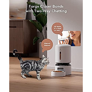 PETLIBRO Automatic Cat Food Dispenser with Camera, 1080P HD Video with Night Vision, 5G WiFi Automatic Cat Feeder with APP 2 Way Audio, Motion & Sound Alerts Pet Feeder for Cat & Dog Single Tray