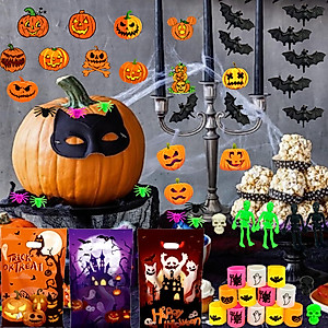 CHSLtmxq 206pcs Halloween Party Favors, Halloween Stationery Supplies Set, Halloween Treats Goodie Bags Fillers gifts, Classroom Prizes, Halloween Prizes for Halloween Trick or Treat