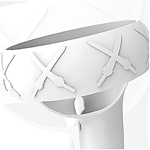 Grip Cover for Oculus Quest 2 Touch Controller Grip Accessories Anti-Throw Handle Protective Sleeve with Adjustable Hand Strap (White 1 Pair)