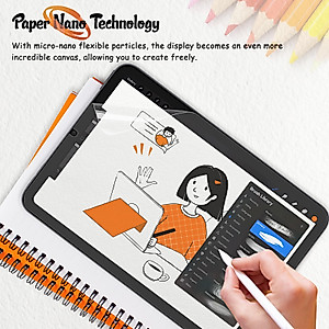 KCT 2 Pack Paperfeel Screen Protector Compatible with New iPad Mini 7 2024 (A17 Pro) & iPad Mini 6 Anti-Glare & Anti-Fingerprint & Matte Film for Drawing/Writing, Compatible with Apple Pencil