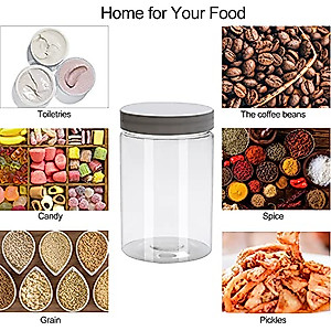 Accguan 25Pack 8oz Plastic Jar Storage Container with White Lids Airtight Clear Wide-mouth Slime Storage Jars for Cosmetic Cream Light Clay