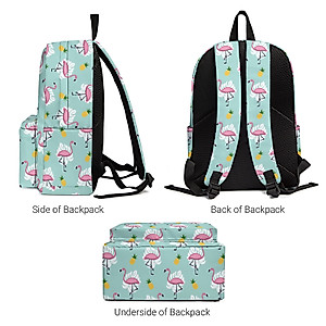 Ewobicrt Flamingo Pineapple Backpack 16.7 inch Large Cute Laptop Bag Casual Daypack Bookbag for Work Travel Camping