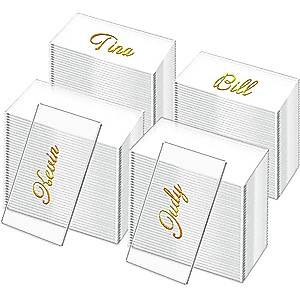 120 Pcs Clear Acrylic Place Cards Acrylic Name Cards Acrylic Table Number Card Blank Acrylic Name Plate Acrylic Seating Chart Cards Sign for Wedding DIY Table Setting Banquet Party (Rectangular Style)