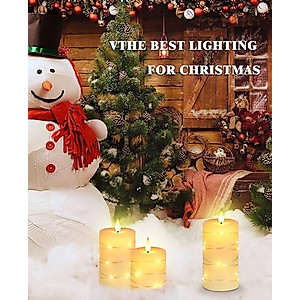 Flameless Candles,LED Candles,Battery Candles, Real Wax 3PCS