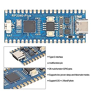 Development Board, PCB Material Type C Interface Stamp Hole Design 26 Pins RP2040 Plus Development Board for Computer