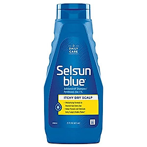 Selsun Blue Itchy Dry Scalp Anti-Dandruff Shampoo, Extra-Hydrating Formula, Pyrithione Zinc 1%, 21 Oz