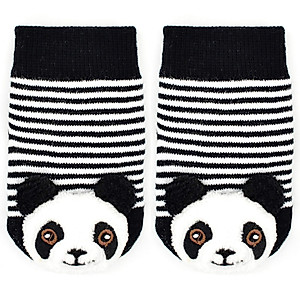 Piero Liventi Panda Boogie Toes Rattle Sock, 1 Pair (0-1Y) Rattles Foot Finder, Rattle Sock Baby Toddler Toy, Present Gift for Newborn Infant Babies Boy Girl Bebe