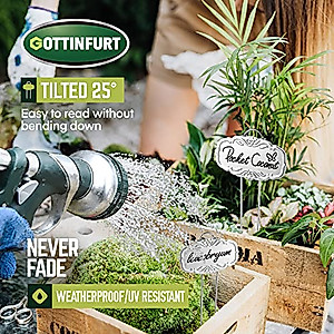 Updated Metal Plant Labels for Garden, 25 Pack Stainless Steel DIY Plant Markers Waterproof for Flowers, Vegetables, Seedlings