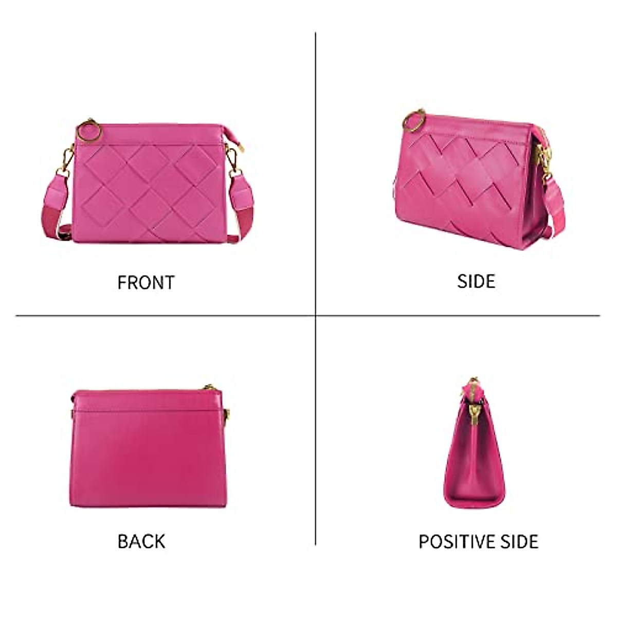 LMKIDS Purses for Women Soft PU Leather Shoulder Bag Ladies Crossbody Purse Pocketbooks for Women (Pink)