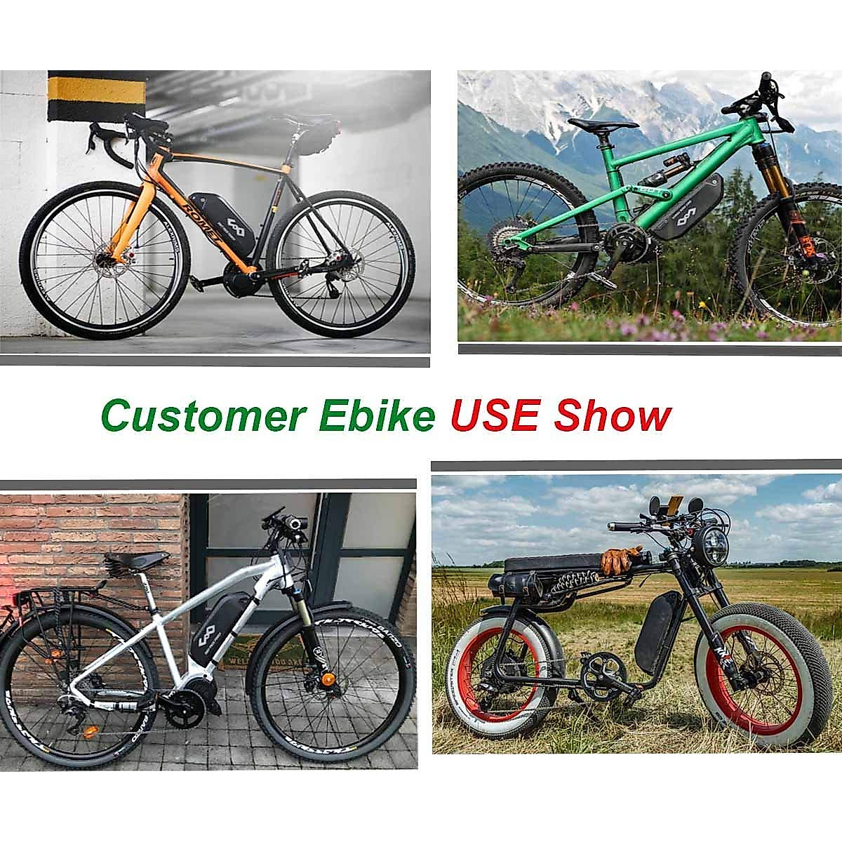 Unit Pack Power 48V Bike Battery - Polly Battery for 1000W 750W 500W Ebike/Electric Bicycle Bafang Tongsheng and Other Bike Conversion Kit(13Ah)