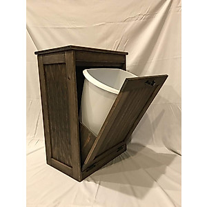 Dicks Wood Creations Wooden Tilt-Out Trash Bin Solid Top