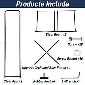 CZMY 5 Gallon Water Jug Holder, 5-Tier Reinforced Carbon Steel Water Bottle Storage Rack for 10 Bottles of Water Cooler Organizer for Office, Family, Garages, Restaurant, and Gym. Black