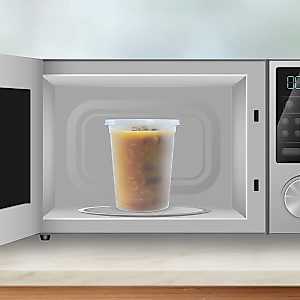 Plastic Deli Food Container (24 set - 32 oz) | For Storage, Meal Prep, Takeout, Leftovers | Includes Air-Tight Lids | Microwave/Dishwasher/Freezer Safe | Stackable | BPA-Free |