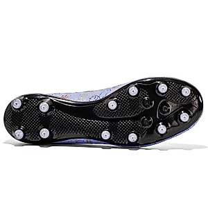 Dennger Men’s Soccer Cleats Football Boots Professional Training Turf Mens Womens Outdoor Indoor Sports Athletic Big Kids Sneaker Shoes Purple