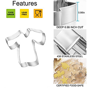 3 Pieces Graduation Cookie Cutters 2024, Stainless Steel Molds Cap, Diploma,Graduation Gown Shapes for High School College Graduation Party