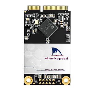 mSATA SSD 256GB SHARKSPEED Plus Internal Mini SATA SSD Drive 3D NAND Solid State Drive for Mini PC Notebooks Tablets PC(mSATA 256GB)