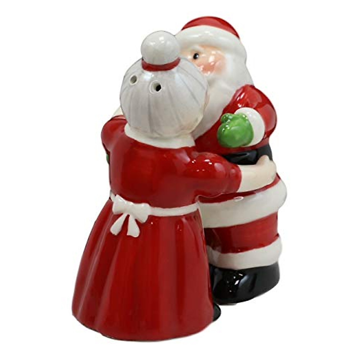 Set Of 1 Dancing Old Mr And Mrs Santa Claus Salt Pepper Shakers
