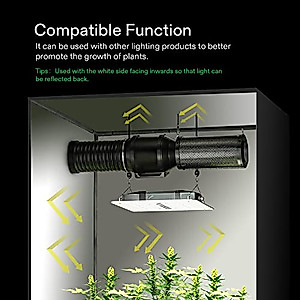 VIVOSUN Black and White Panda Film, 10' x 100' 5.5 Mil Poly Film, Blackout Tarp for Warm House