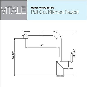 Houzer VITPO-664-PC Vitale Pull Out Kitchen Faucet, Polished Chrome