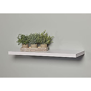 LTL Home Products WSAVLN1024WH Avalon Floating Wall Shelf Kit, 10" x 24" x 1.5", White