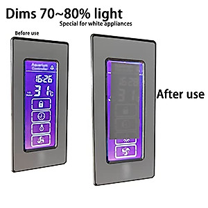 Birllaid Light Blocking Sheets White, Dims 60~80%, 4Pcs Blocking Light Cover, 8 X 4 Inch Light Dimming Sheets for Electronics, Alarm Clock, Radio, Cable, Monitor, LED Number Readable