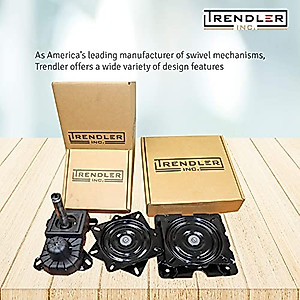 Trendler Bar Stool Swivel Plate Replacement - 7 Inch Square 3 Degree Pitch - 360 Degree Rotation - Commercial Grade Chair and Stool Replacement Parts - Made in USA