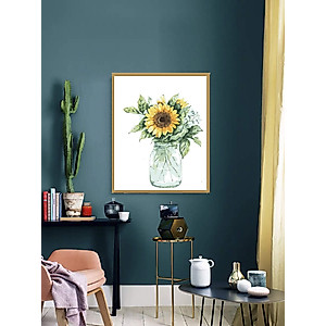 Paint by Numbers for Adults & Kids Easy for Beginner Sunflowers DIY Acrylic Paint Oil Painting on Canvas Drawing Paintwork Paintbrushes Art Crafts Wall Art Decorations 16"x20" Frameless