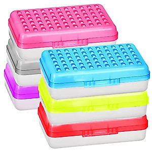 Pencil Box for Kids School Supply Box Pencil Case – 6 Pack Assorted colors Pencil Case Box for organize, school pencil box Plastic Pencil Case Plastic Stationery Case box - By Enday
