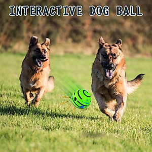 KKBDOO Squeaky Ball for Dogs, Interactive Dog Toys for Boredom, Pet Toys for Dogs, Fun Engaging Sounds Wiggle Ball, Active Rolling Ball Dog Toys for Small Dogs-2.75 inch