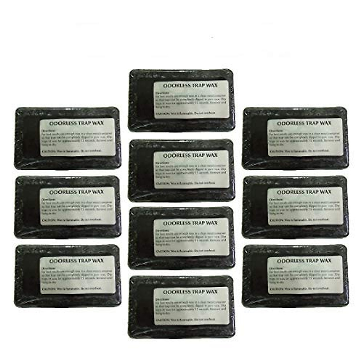 PCS Outdoors Black and White Odorless Trap Wax - 1LB Bars (10, Black)