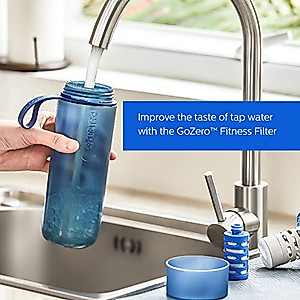 PHILIPS Water GoZero Fitness Filters, Replacement Filter Cartridge, Activated Carbon Fiber Filter, for GoZero Active Bottle, (3 Counts), AWP287/37, 20oz