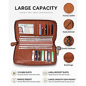 SIIHENRRY Small Crossbody Cell Phone Purse for Women, RFID Blocking Wallet Purse with Tassel, with Credit Card Slots