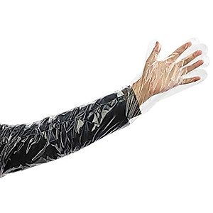 Disposable Long Gloves 35 Inch Length Transparent Veterinary Glove 50 Pcs Artificial Insemination Kit for Dogs Cattle Horse