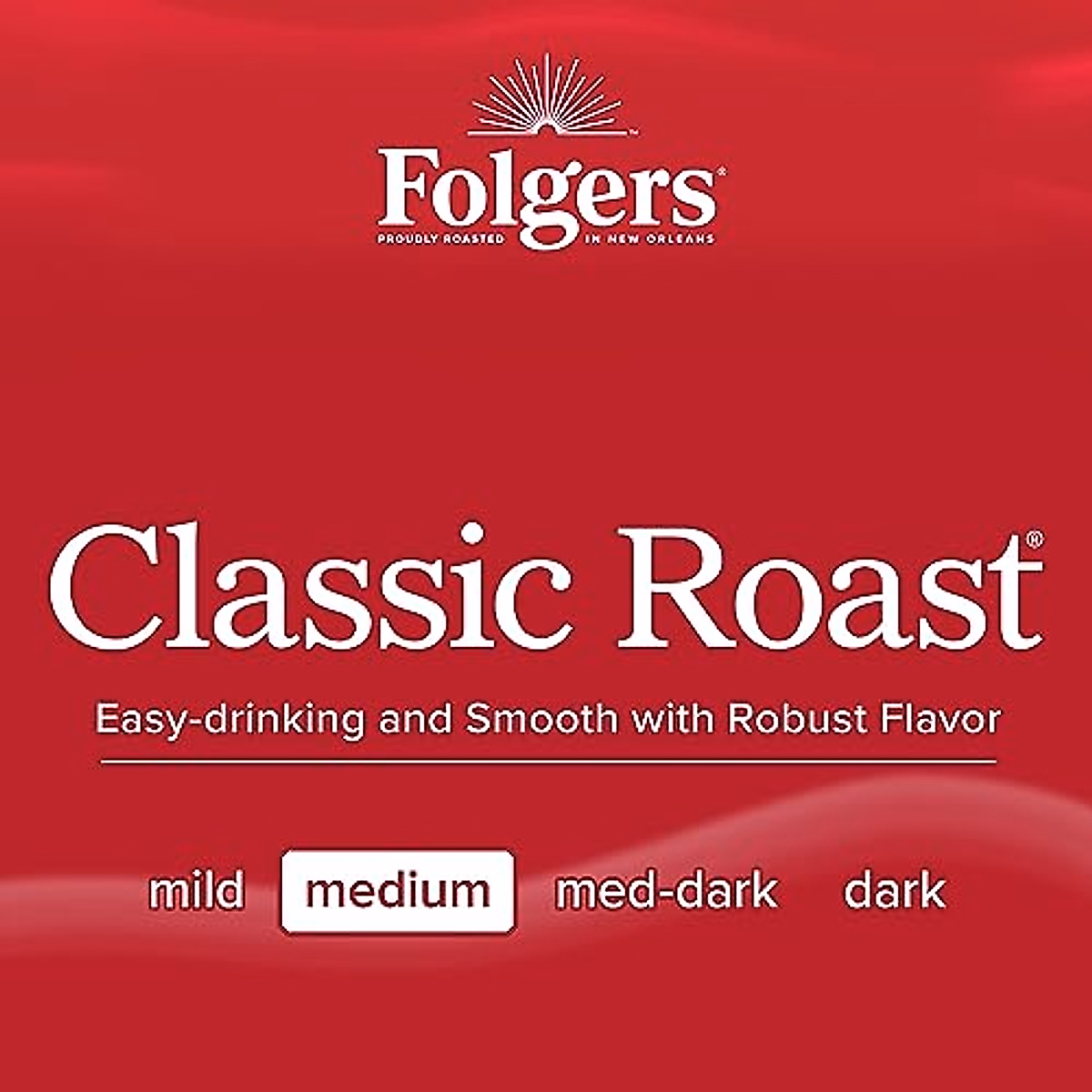 Folgers Classic Roast Medium Roast Coffee, 12 Keurig K-Cup Pods