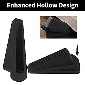 Door Stoppers, 2 Pack Premium Rubber Door Stoppers for Bottom of Door Security Rubber, Door Stopper Wedge for Carpet Heavy Duty Door