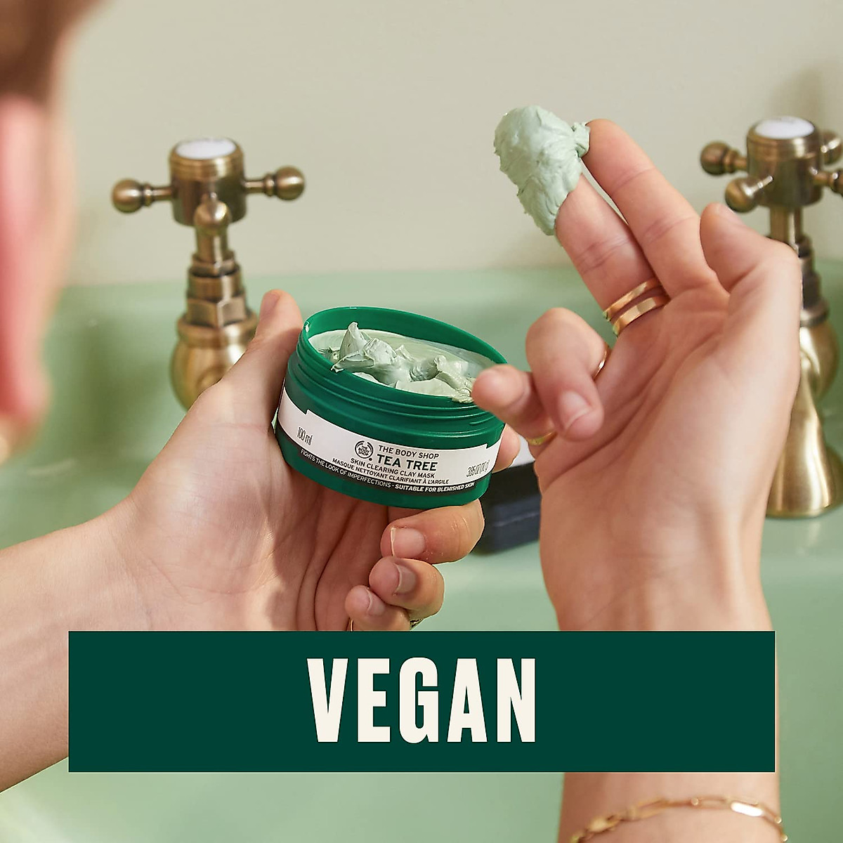 The Body Shop Tea Tree Skin Clearing Clay Mask – Purifying, Refreshing Mask For Oily, Blemished Skin – Vegan – 3.85 oz